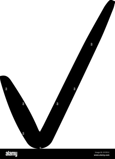Hand Drawn Check Mark Representing Confirmation And Acceptance