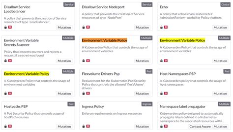 Environment Variable Policy Is Displayed Multiple Times Issue Rancher Kubewarden Ui