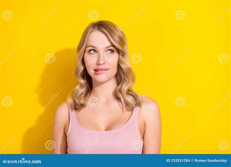 Portrait Of Attractive Curious Wavy Haired Girl Creating Solution