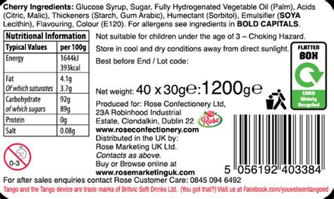 Tango ® Cherry Chewbies ® 12 X 40 X 30g Por 37