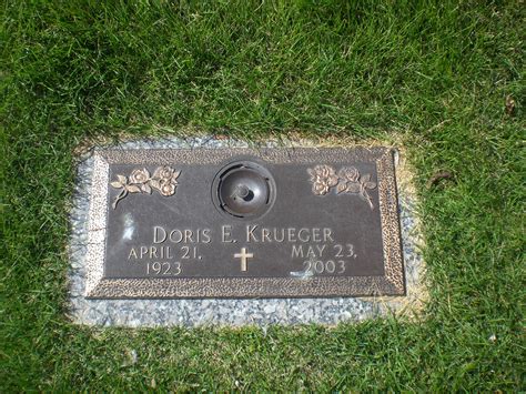 Doris E Krueger 1923 2003 Find A Grave Memorial
