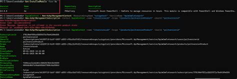 new azapimanagementsubscription doesn t seems to work microsoft qanda