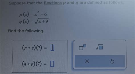 Solved Suppose That The Functions P ﻿and Q ﻿are Defined As