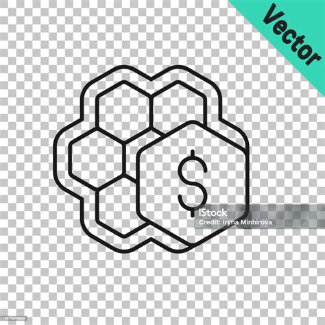 검은 선 투명한 배경에 격리된 벌집 아이콘의 판매 꿀 세포 기호입니다 달콤한 자연 식품 벡터 가격에 대한 스톡 벡터 아트 및 기타 이미지 Istock