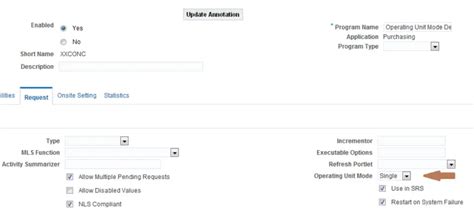 What Is Operating Unit Mode Parameter In Concurrent Program Oracleknowhow