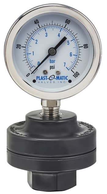 Plast O Matic Ggts160 Pv Pressure Gauge Guard With Gauge