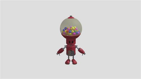 Candy Robot 3d Model By R 3d R [22bc579] Sketchfab
