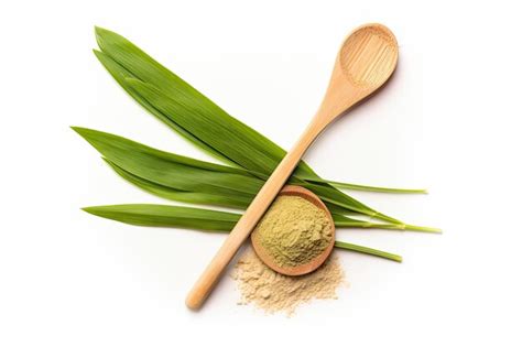 Premium Ai Image Lemongrass Elements On A White Background Top View Flat Lay