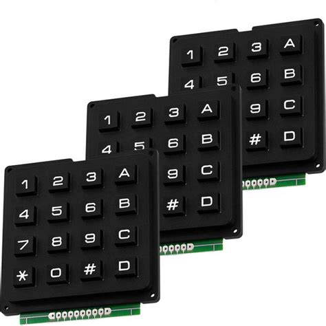 Azdelivery 3 X 4x4 Matrix Toetsenbord Tastatur Compatibel Met Arduino