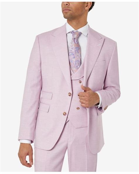 Tayion Collection Classic Fit Pink Suit Jacket In Purple For Men Lyst