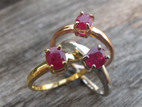 Dainty Ruby Promise Ring Rose Gold Promise Ring Small Etsy