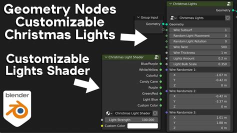 Customizable Christmas Lights Geometry Nodes Blendernation Bazaar