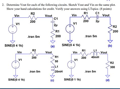 Solved 2 Determine Vout For Each Of The Following Circuits Chegg Com