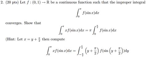 solved let f 0 1 rightarrow r be a continuous function