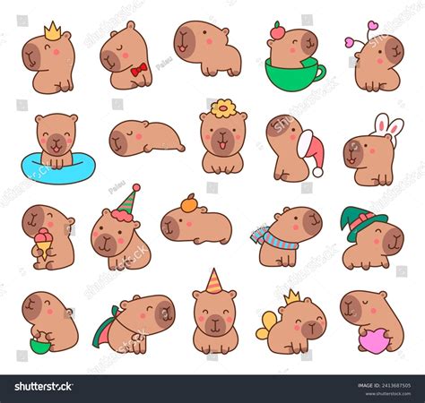5 751 Cartoon Capybara Cute Royalty Free Photos And Stock Images Shutterstock