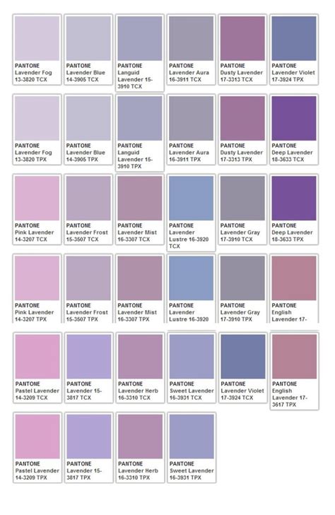 Pantone Farbkarte Lila