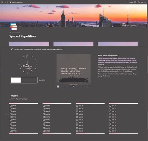 Simple Spaced Repetition Based Notion Template For Revision Notion