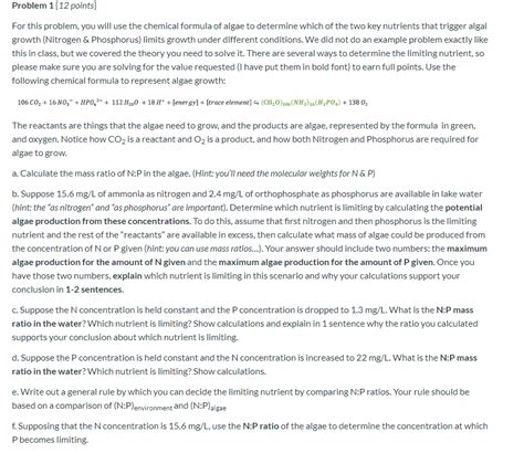 Problem 1 12 Points For This Problem You Will Use Chegg Com