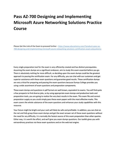 Ppt Az 700 Designing And Implementing Microsoft Azure Networking