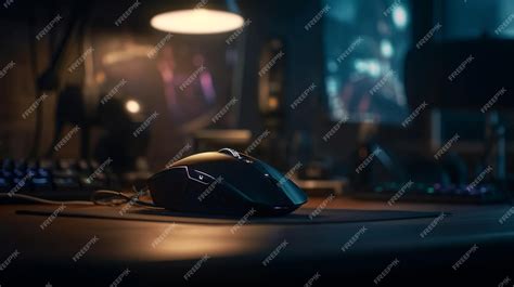 Premium Photo Computer Mouse And Keyboard On Dark Backgroundgenerative Ai