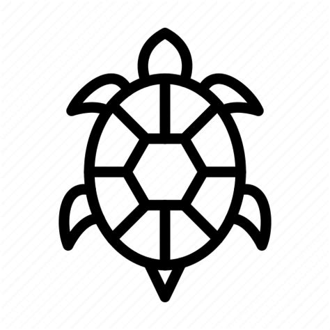 Turtle Reptile Marine Life Slow Moving Shell Icon Download On
