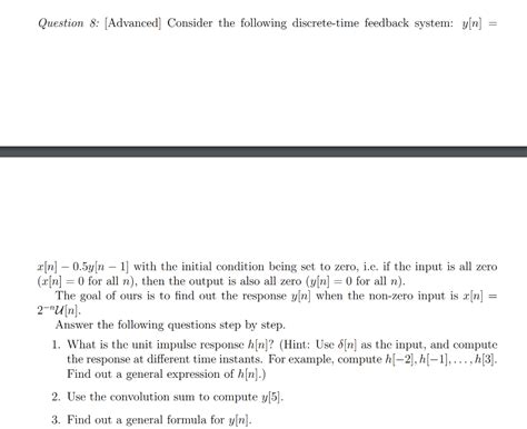 Solved Question Advanced Consider The Following Chegg