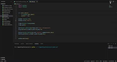 Salmanubnu Zakariya On Linkedin Python Pyjokes Tkinter Codingfun