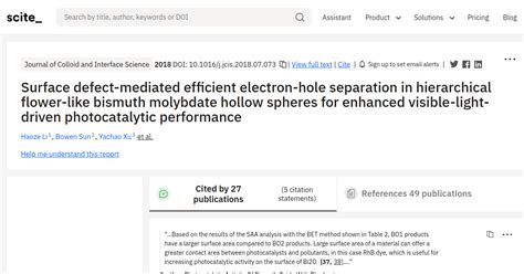 Surface Defect Mediated Efficient Electron Hole Separation In