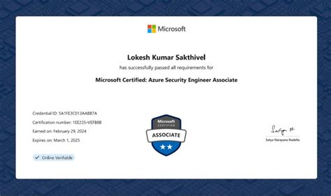 Lokesh Kumar Sakthivel On Linkedin Cybersecurity Az500 Certificationachieved Socanalyst