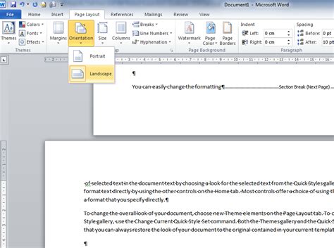 Can You Change Layout Of One Page In Word Fundsnaw