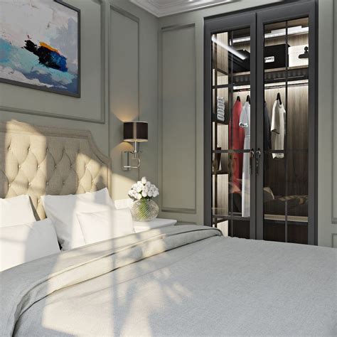 Спальня в двухкомнатной квартире Дизайн гардероба Спальня Дизайн дома