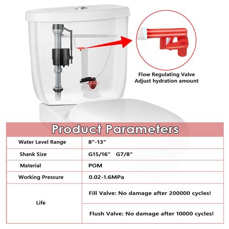 Saillong Toilet Float Replacement Kit Universal Toilet