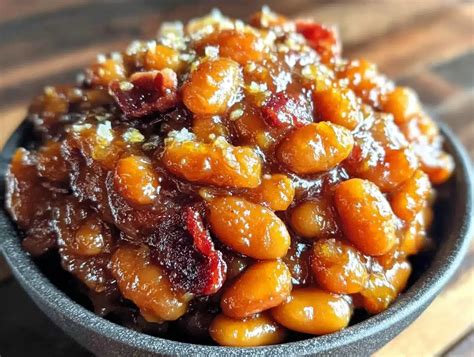 Savory Brown Sugar Bourbon Baked Beans Recipe With Smoky Bacon Perfect