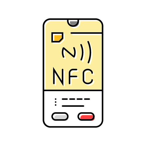 Enabled Phone Nfc Technology Color Icon Illustration 52850162 Vector