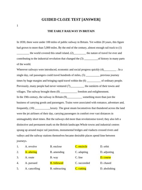 Guided Cloze Test Answer Pdf Airship