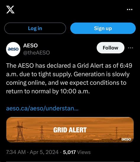 New Aeso Grid Alert For Friday Morning Ralberta