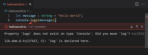 TypeScript In Visual Studio Code