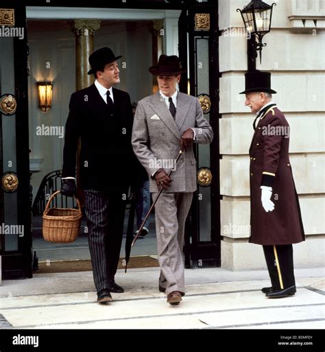Jeeves And Wooster Uk Tv Series With Stephen Fry At Left And Hugh