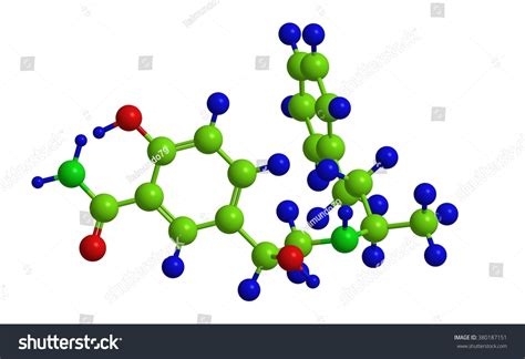Molecular Structure Labetalol Normodyne Used Treat Stock Illustration