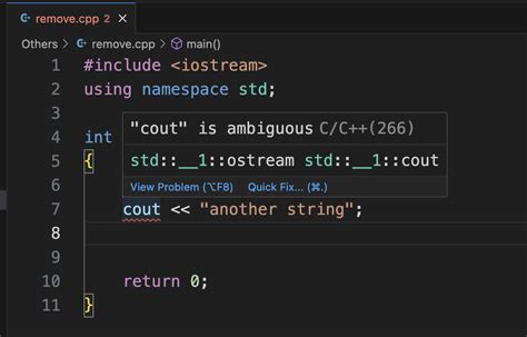 Undue C Namespace Std Error · Issue 185878 · Microsoftvscode · Github
