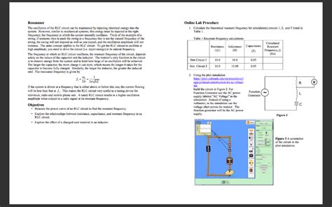 Solved Adjust The Values Or R L And C To Have The Values Chegg Com