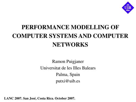 Ppt Performance Modelling Of Computer Systems And Computer Networks