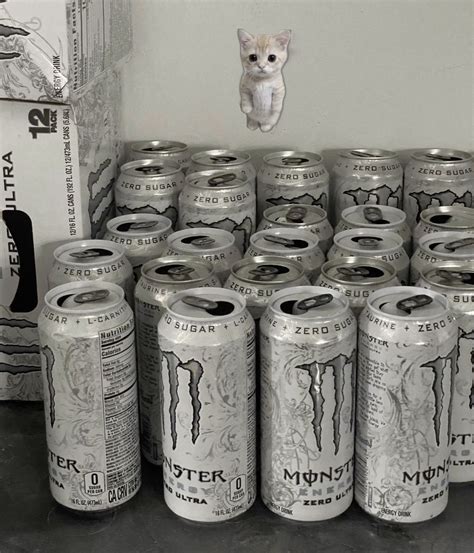 White Monster In 2025 Monster Energy Drink Monster Crafts Monster