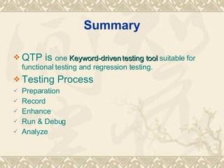First QTP Tutorial PPT
