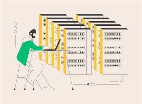 Premium Vector Data Center Abstract Concept Vector Illustration