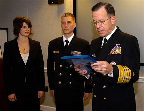 Chief Of Naval Operations Cno Adm Mike Mullen Meritoriously Promotes