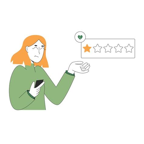 Premium Vector Woman Giving Negative Feedback To Bad Service One