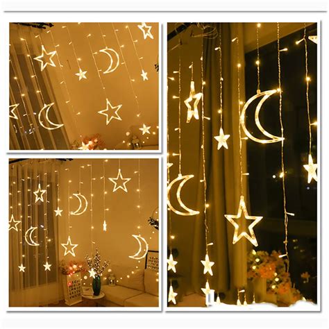 Светодиодный светильник с Лунной звездой Рождественский светильник S украшение праздничный