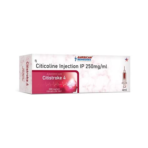 Citistroke 4 Citicoline 250 Mg Injection 10x1x4ml Prescription At