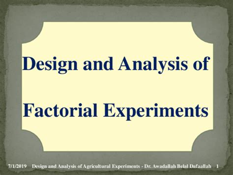 Pdf 13 Design And Analysis Of Factorial Experiments Using Completely Randomized Design Crd